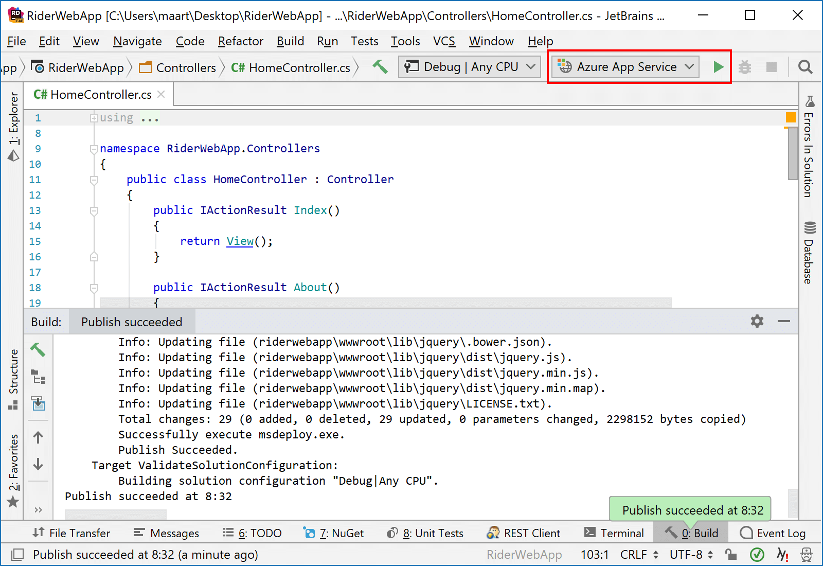 Publish ASP.NET and ASP.NET Core applications | JetBrains Rider Documentation