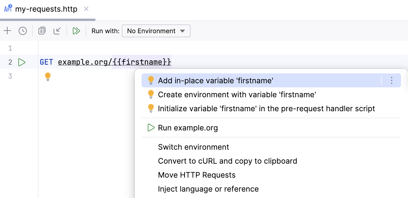 HTTP Client variables | JetBrains Rider Documentation