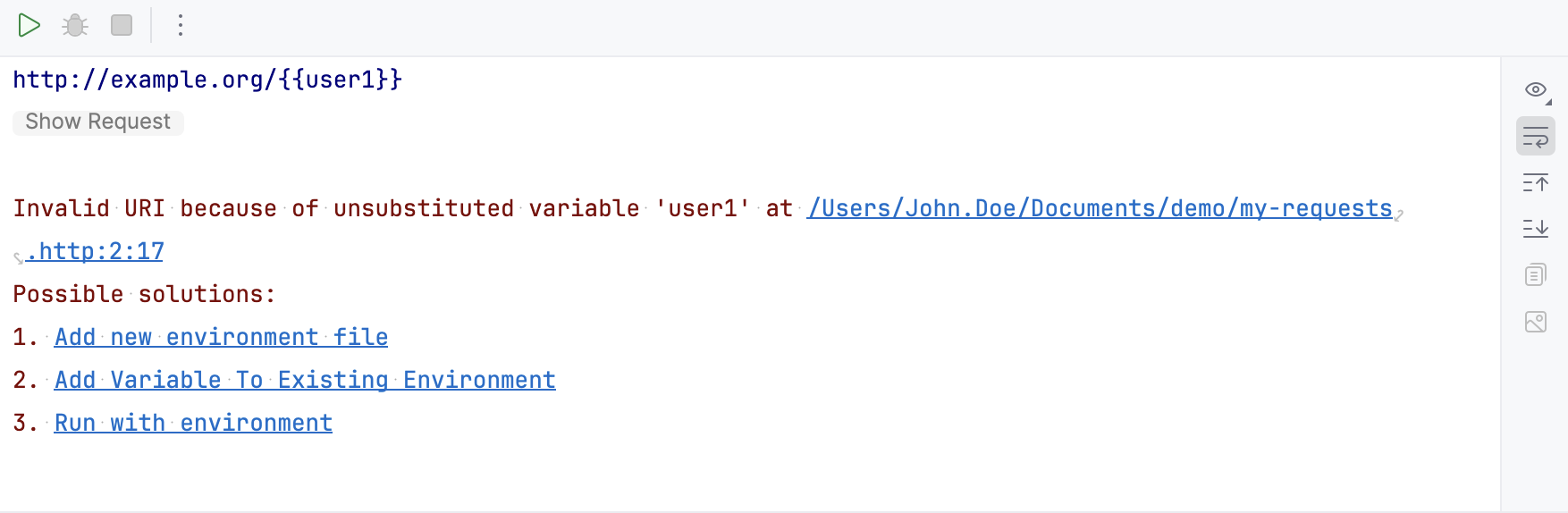 HTTP Client variables | JetBrains Rider Documentation