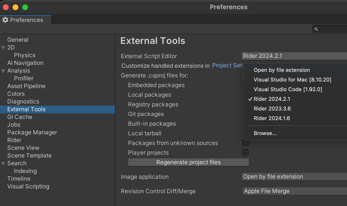 Unity 游戏开发 | JetBrains Rider 文档