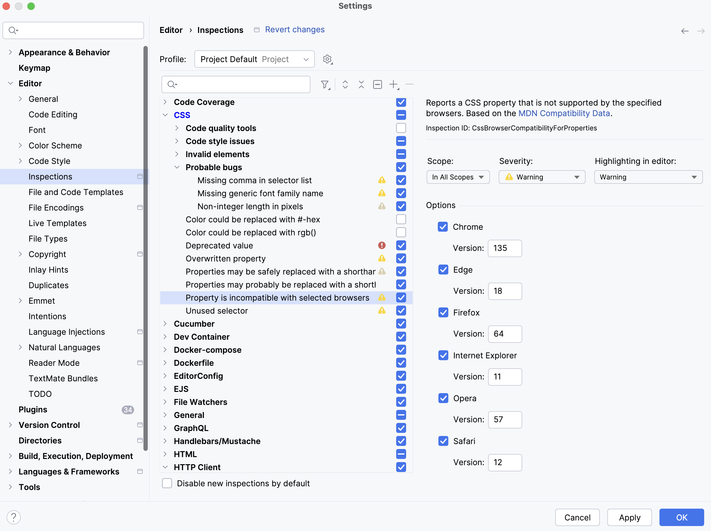 Languages and frameworks: style sheets | JetBrains Rider Documentation