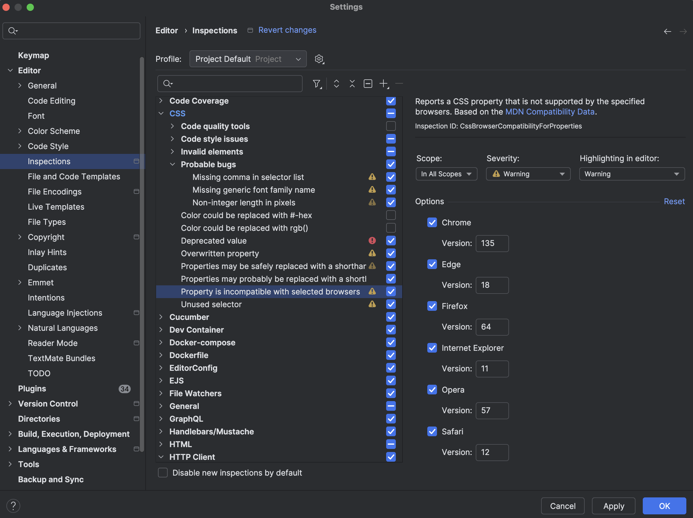 Languages and frameworks: style sheets | JetBrains Rider Documentation