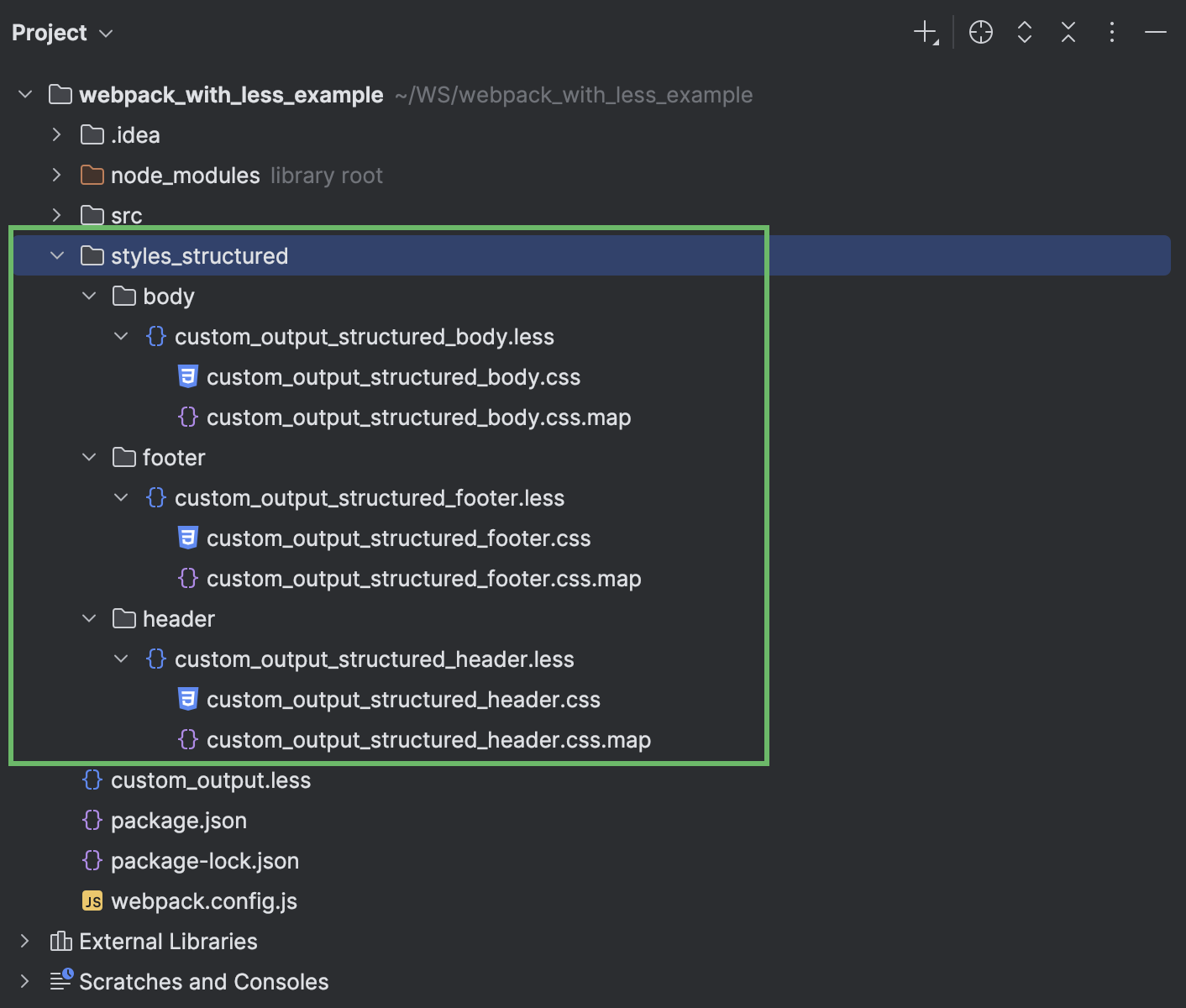 Sass、SCSS 和 Less | JetBrains Rider 文档