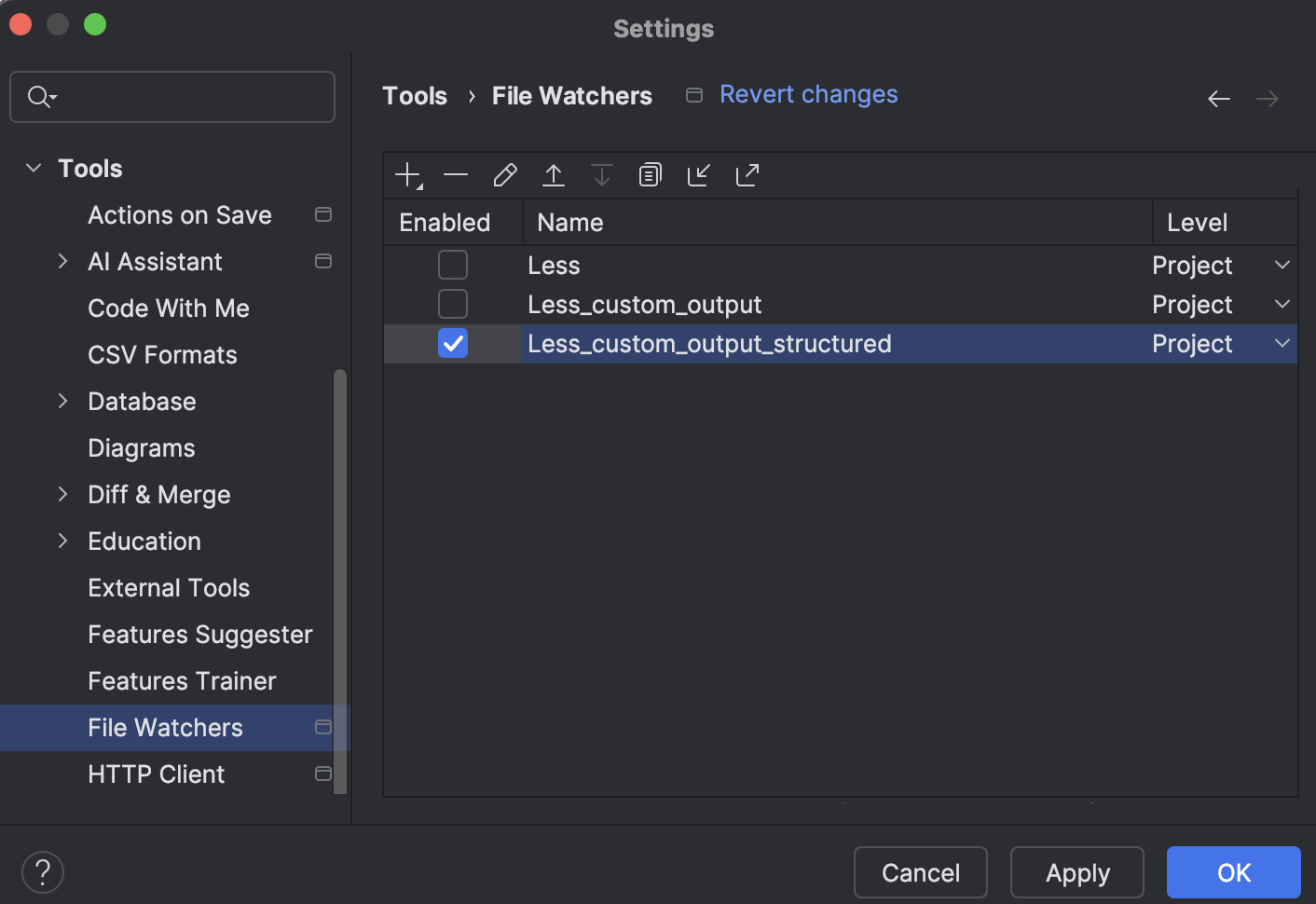 Sass、SCSS 和 Less | JetBrains Rider 文档