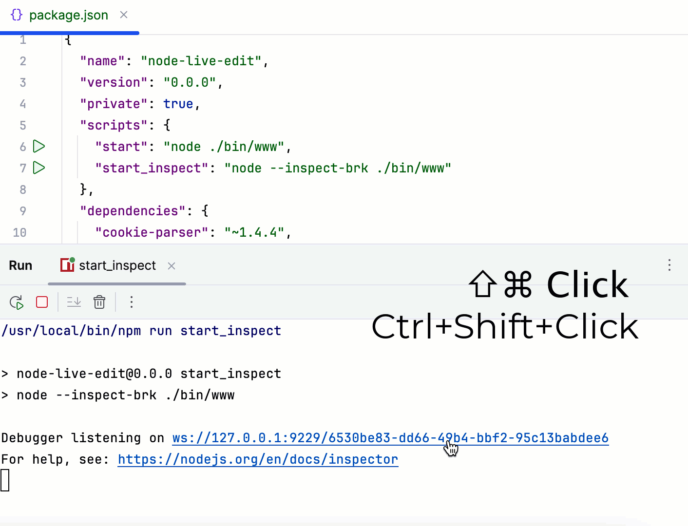 Running and debugging Node.js | JetBrains Rider Documentation