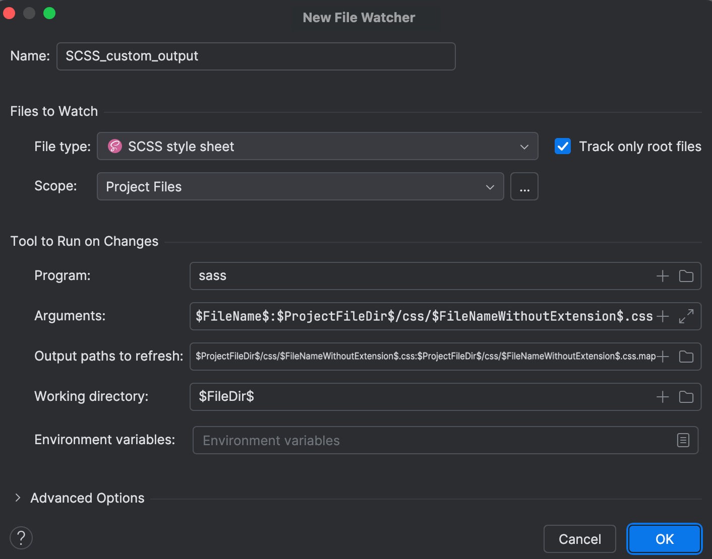 Sass、SCSS 和 Less | JetBrains Rider 文档