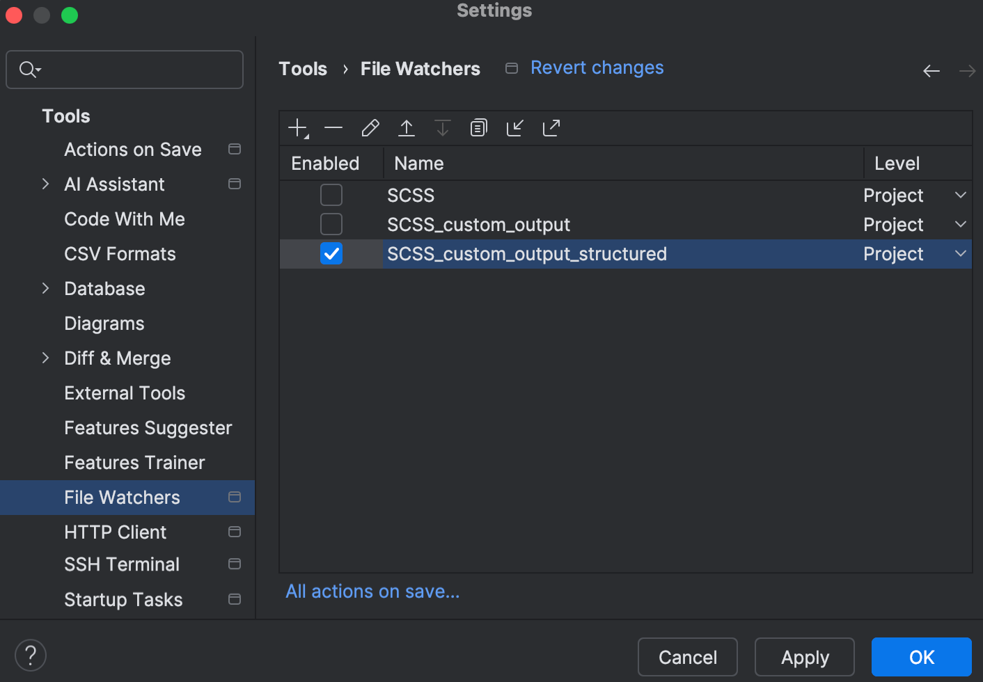 Sass、SCSS 和 Less | JetBrains Rider 文档
