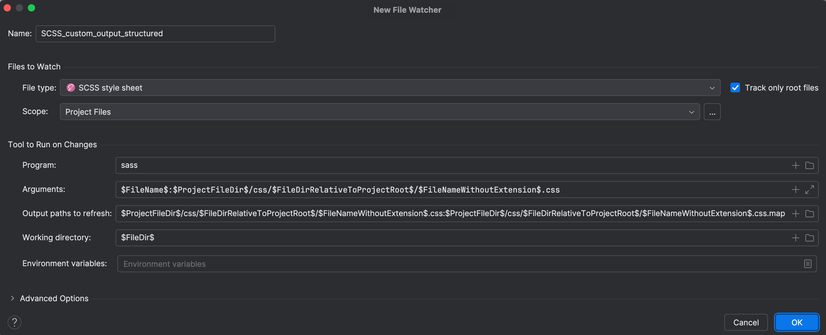 Sass、SCSS 和 Less | JetBrains Rider 文档