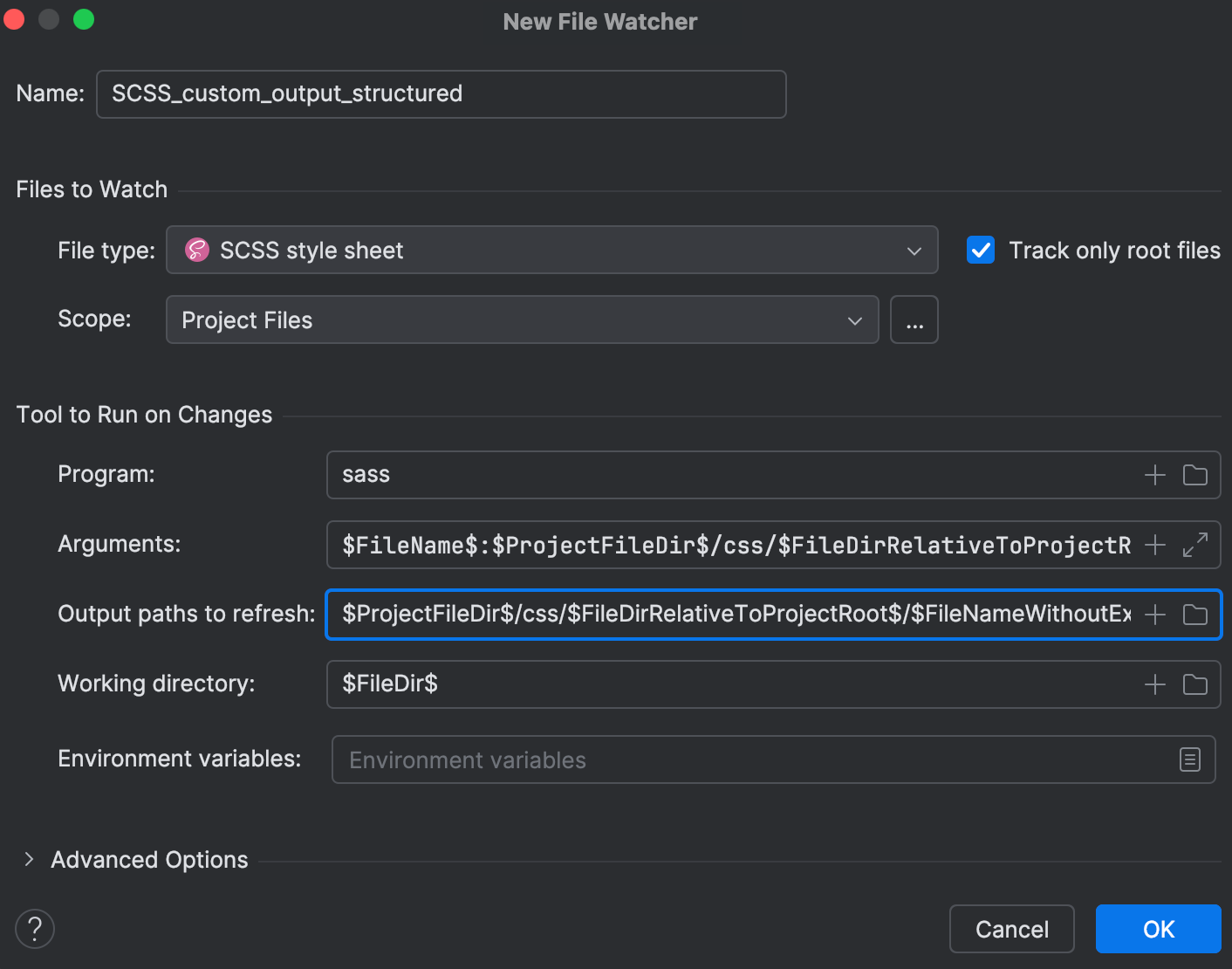 Sass、SCSS 和 Less | JetBrains Rider 文档