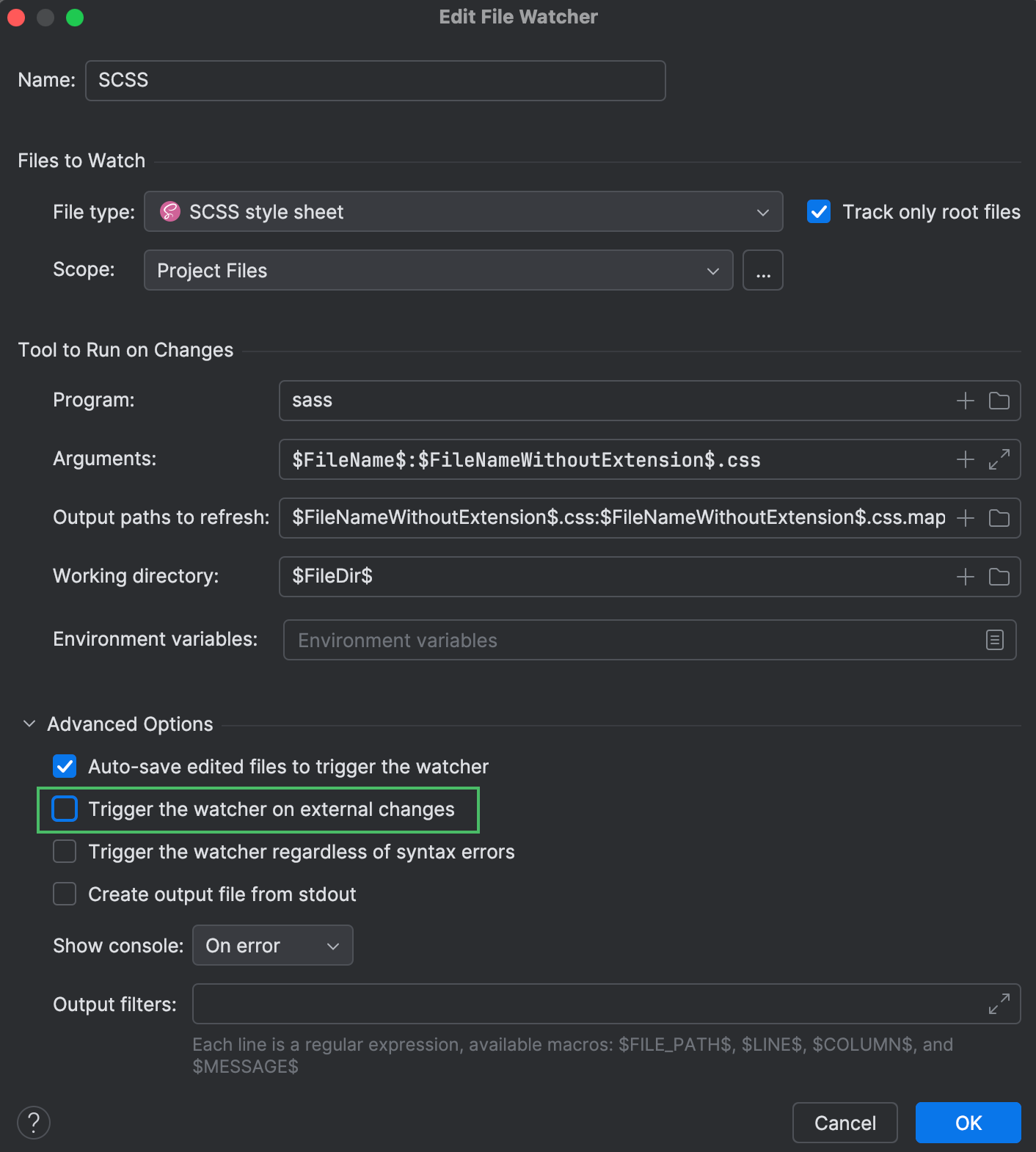 Sass、SCSS 和 Less | JetBrains Rider 文档