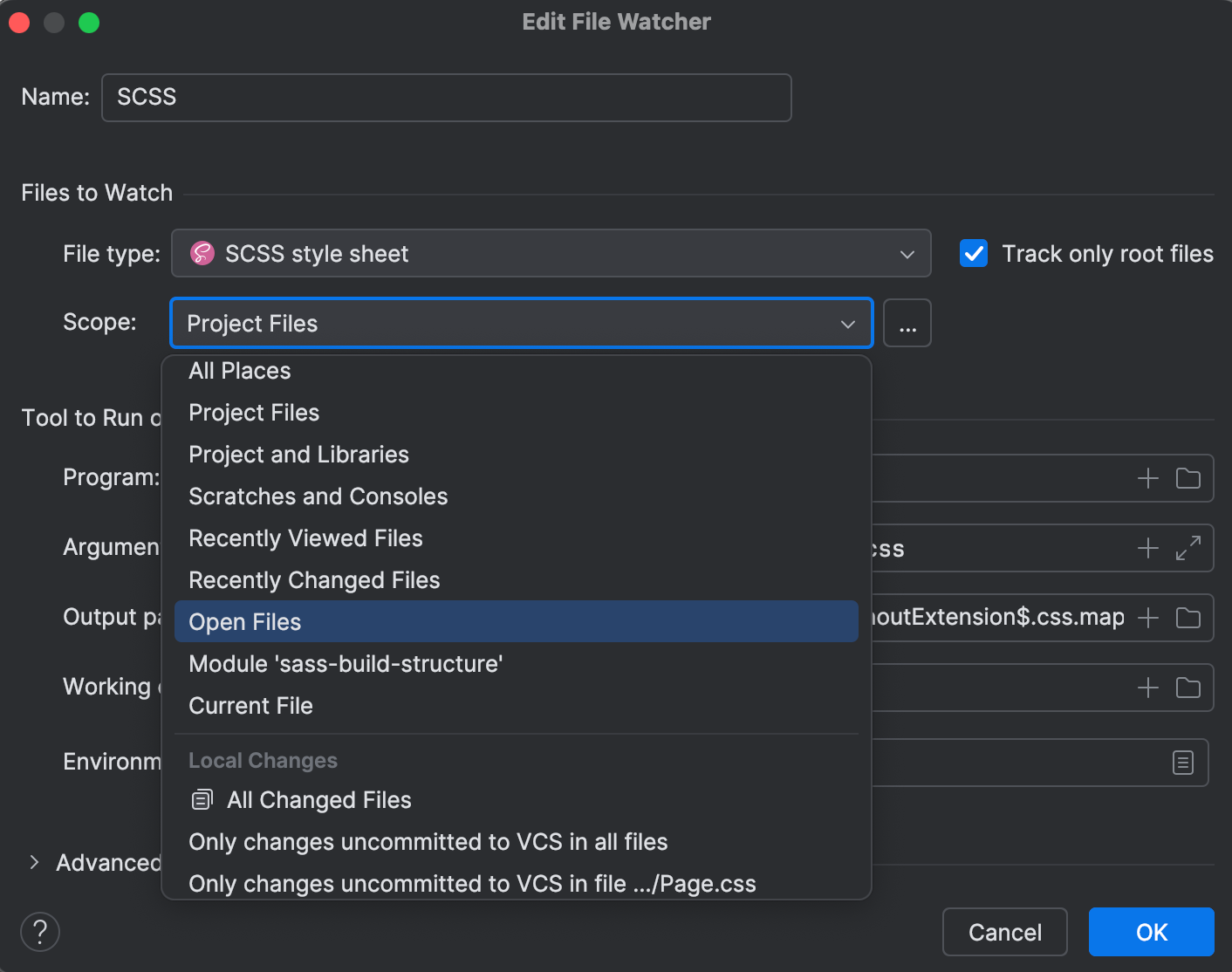Sass、SCSS 和 Less | JetBrains Rider 文档