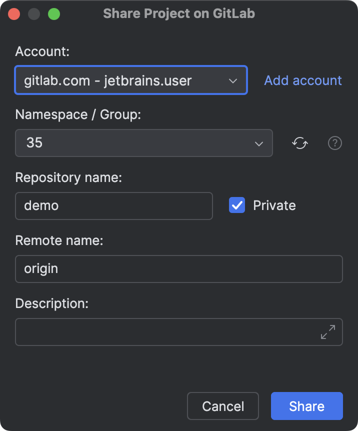 Manage Projects Hosted On Gitlab Jetbrains Rider Documentation