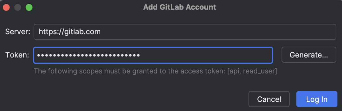 Set up a GitLab account | JetBrains Rider Documentation