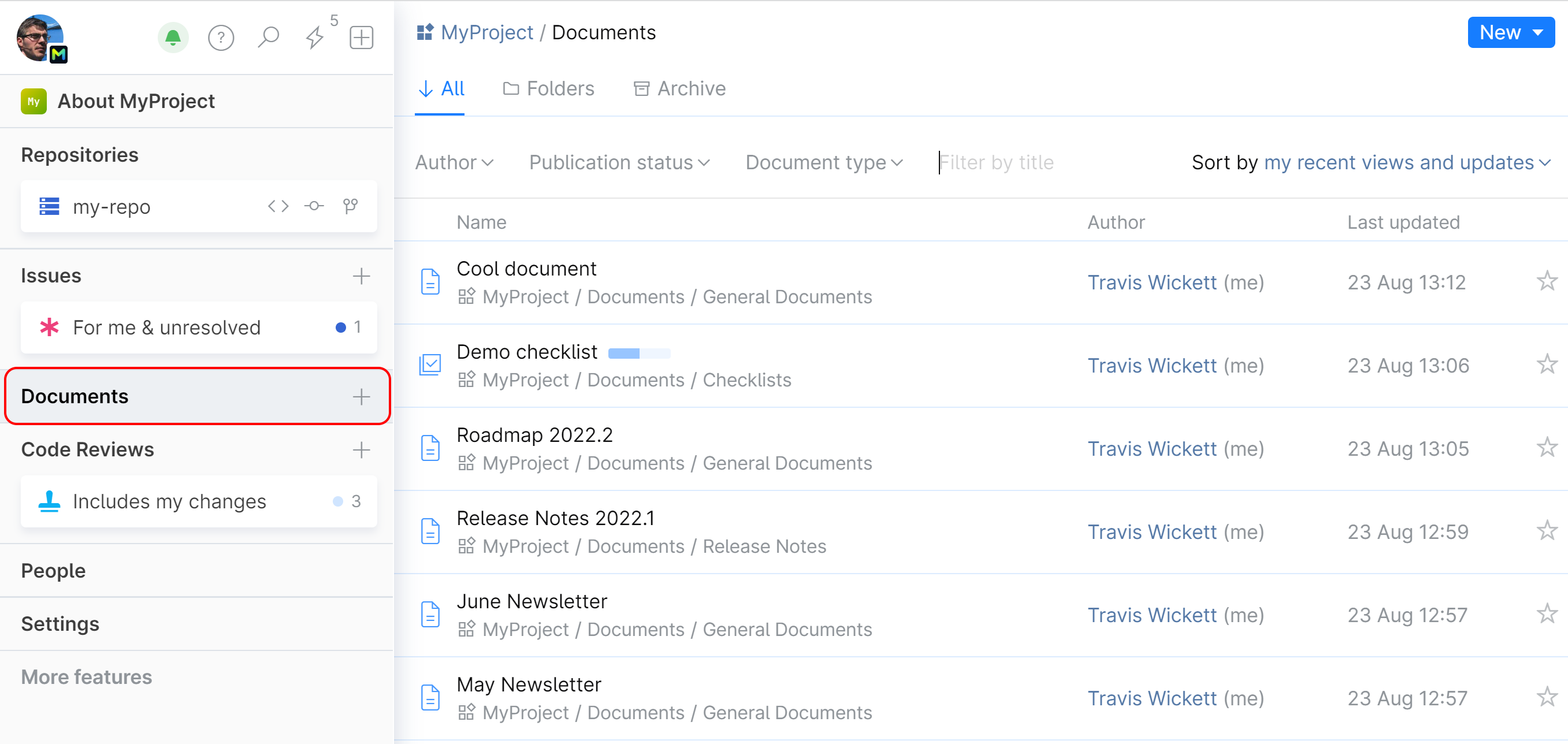 Project Documents | JetBrains Space Documentation