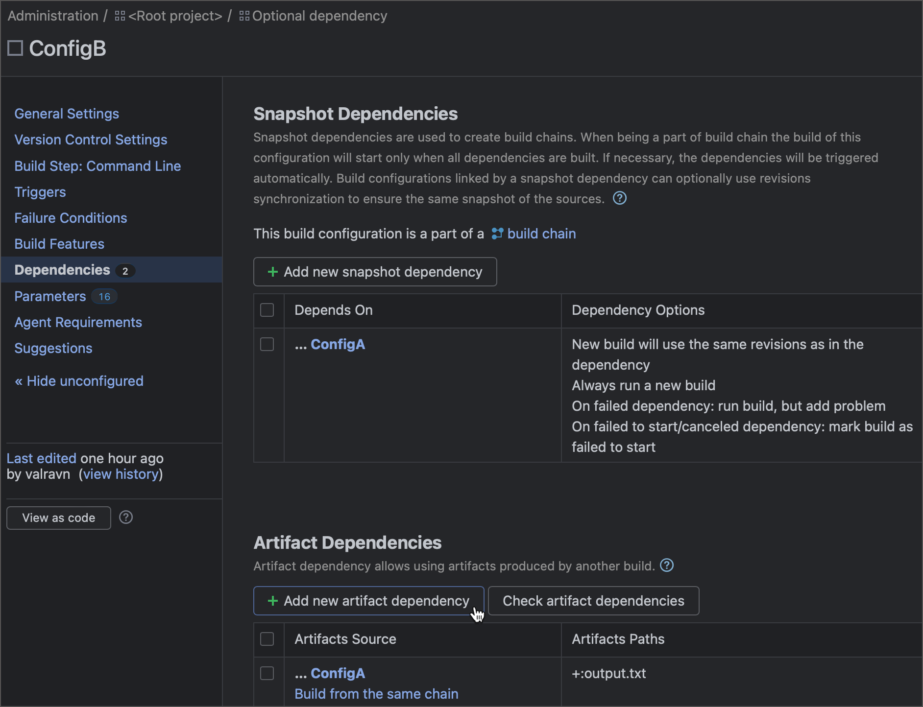 Artifact Dependencies Teamcity On Premises Documentation