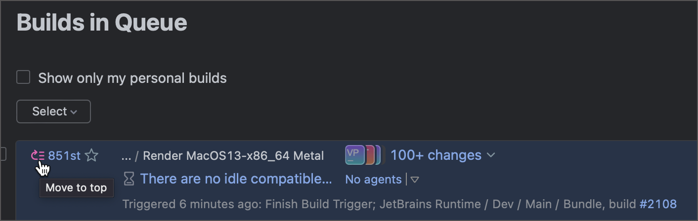 Working with Build Queue | TeamCity On-Premises Documentation