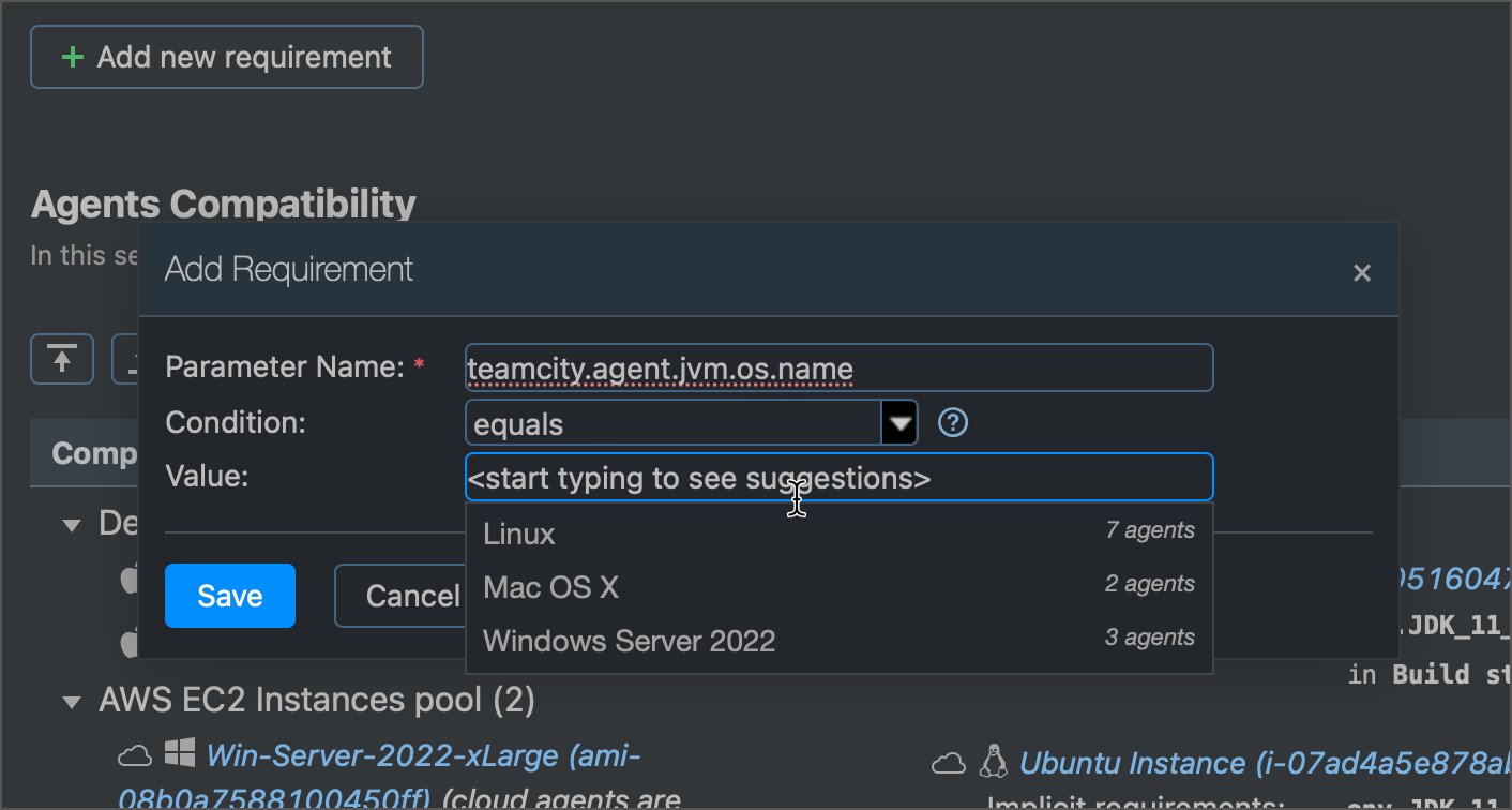 Configuring Agent Requirements | TeamCity On-Premises Documentation