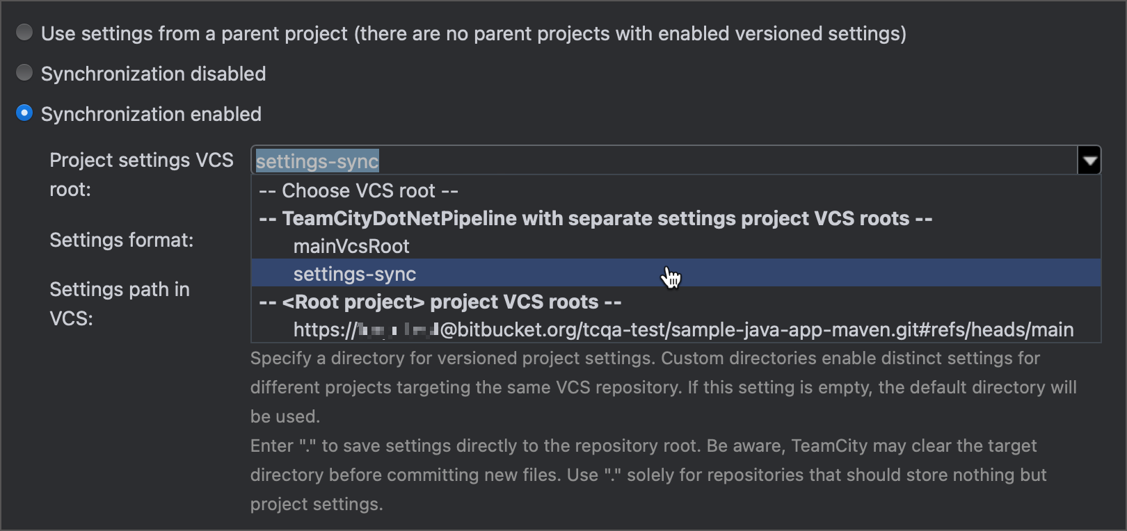 Storing Project Settings in Version Control | TeamCity On-Premises Documentation