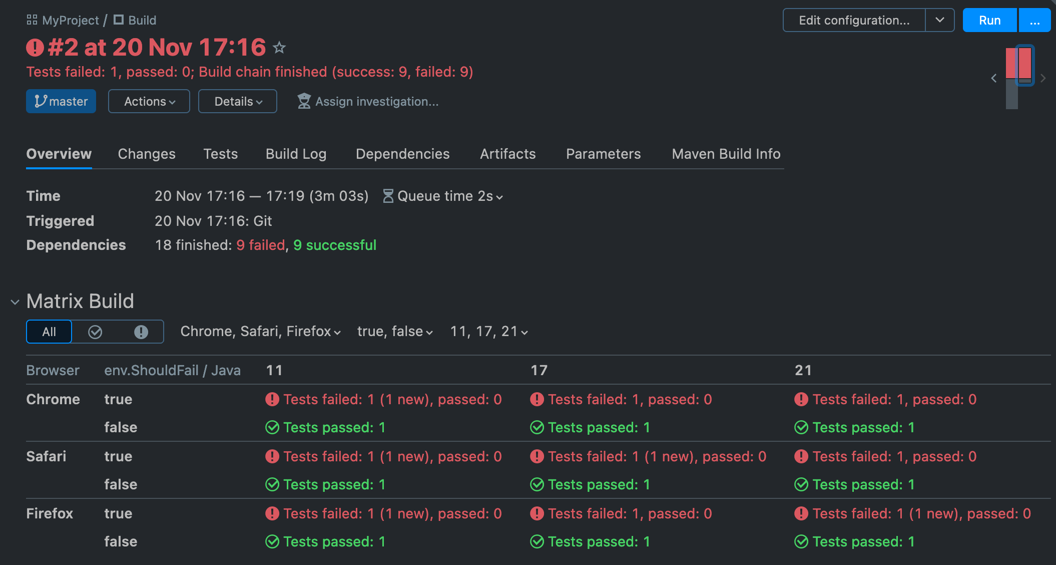 Matrix Build | TeamCity On-Premises Documentation
