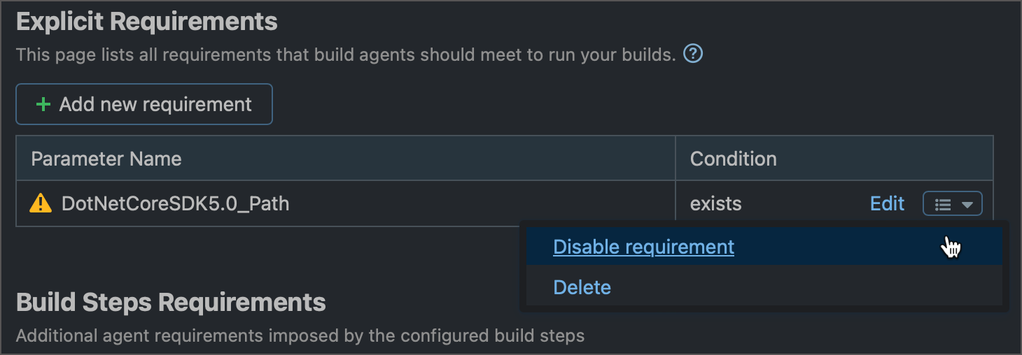 Configuring Agent Requirements | TeamCity On-Premises Documentation