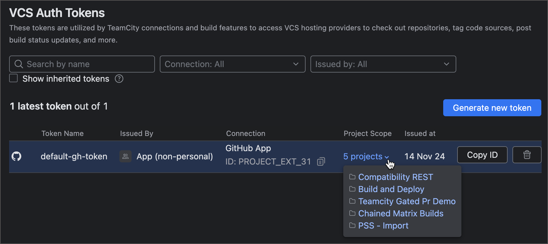 Manage Refreshable Access Tokens | TeamCity On-Premises Documentation