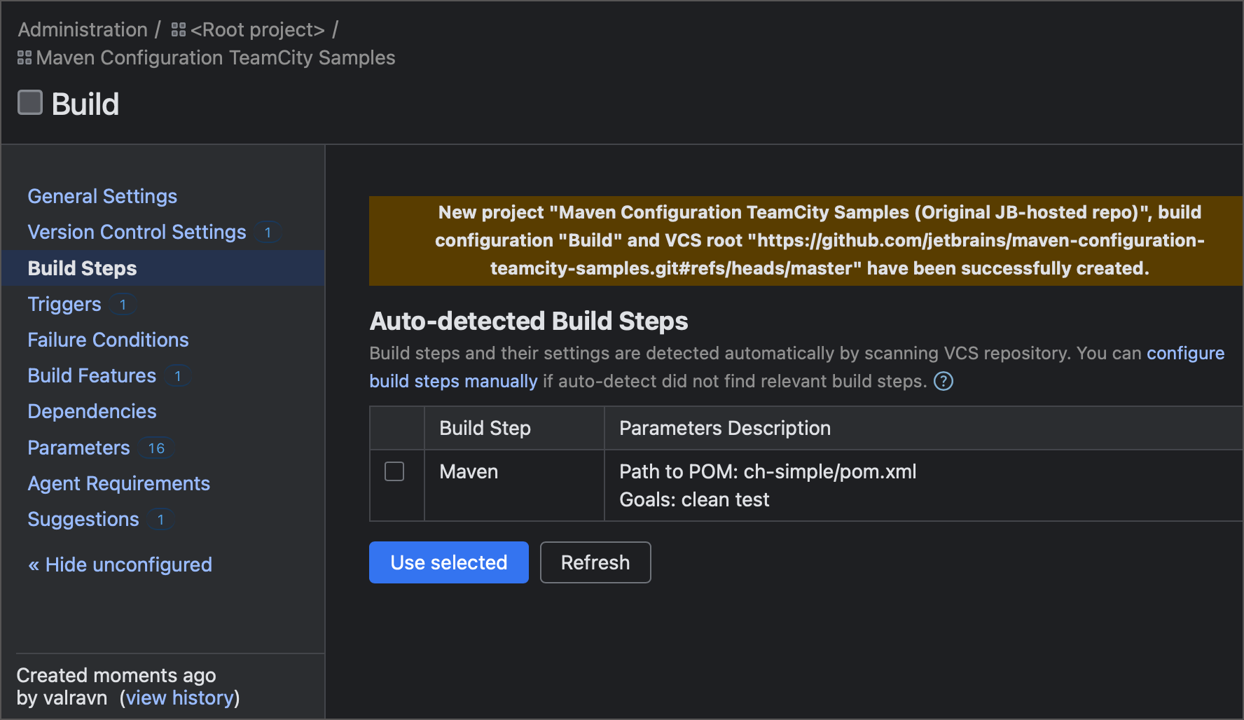 配置并运行您的第一个构建 | TeamCity On-Premises 文档
