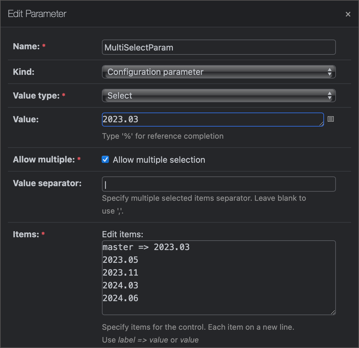 Create and Set Up Custom Parameters | TeamCity On-Premises Documentation