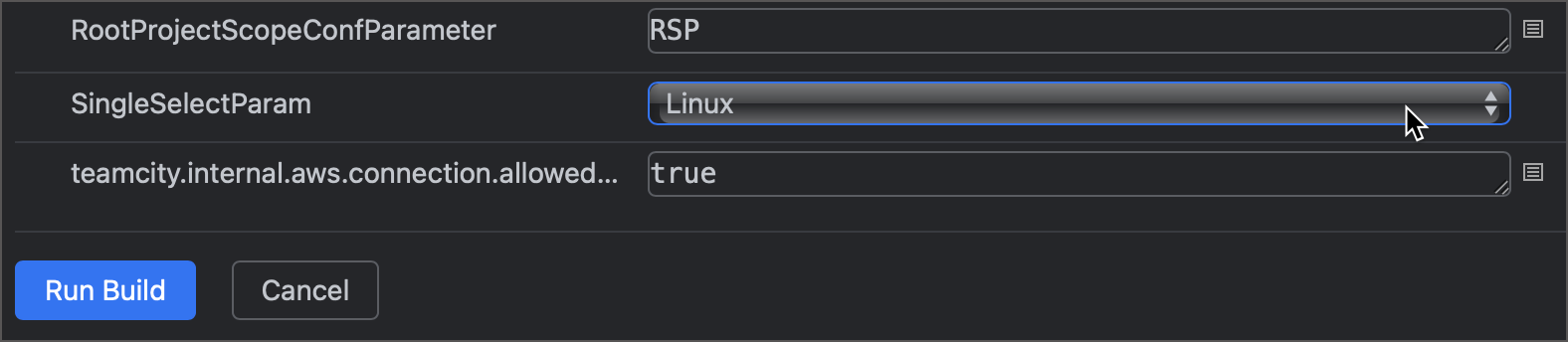 Create and Set Up Custom Parameters | TeamCity On-Premises Documentation