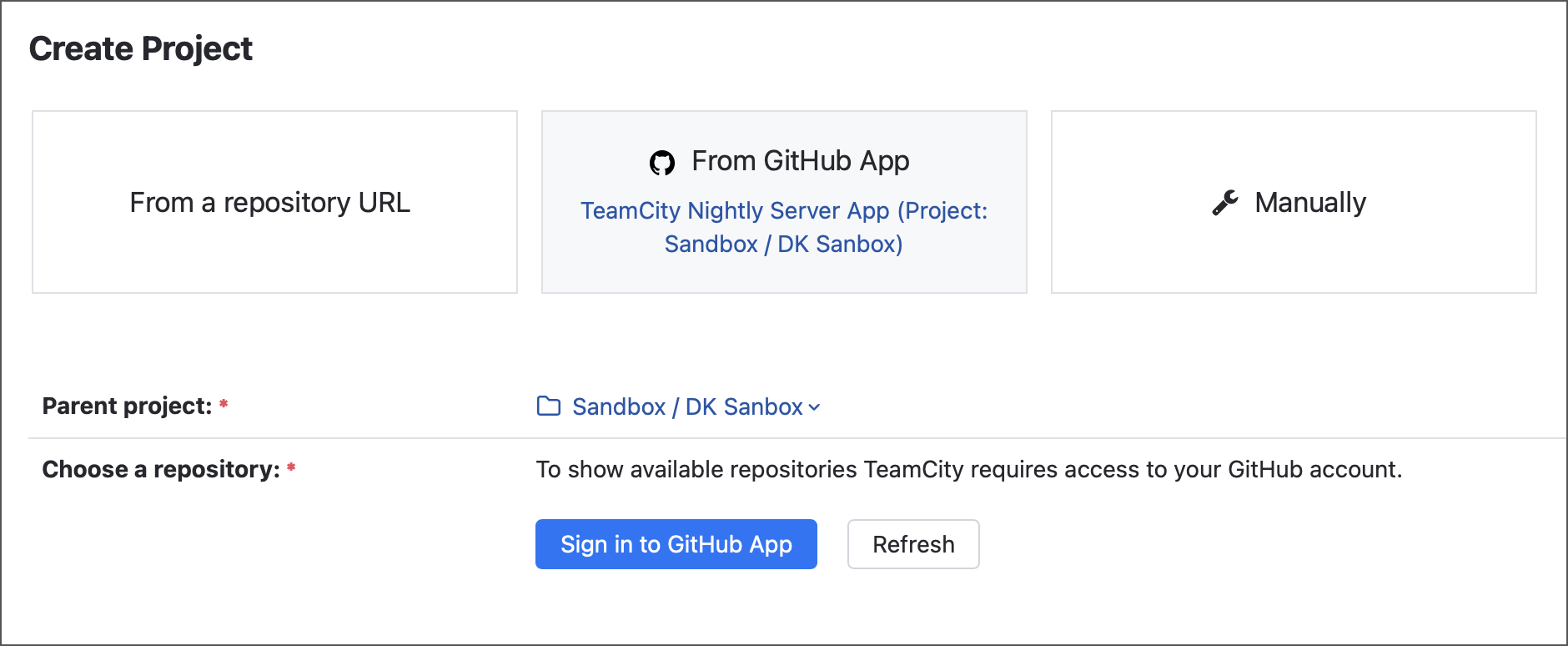 Creating and Editing Projects | TeamCity On-Premises Documentation