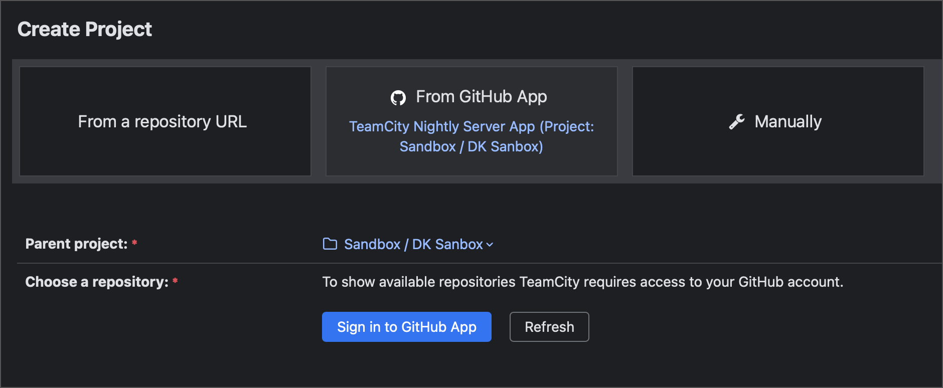 Creating and Editing Projects | TeamCity On-Premises Documentation