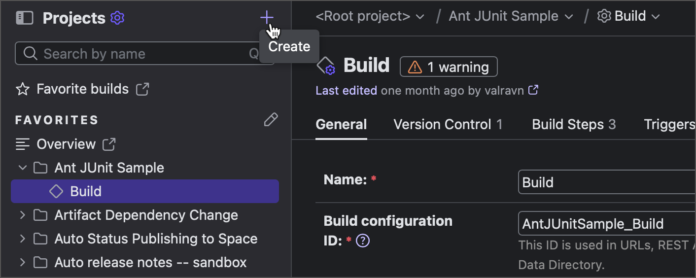 Creating and Editing Projects | TeamCity On-Premises Documentation