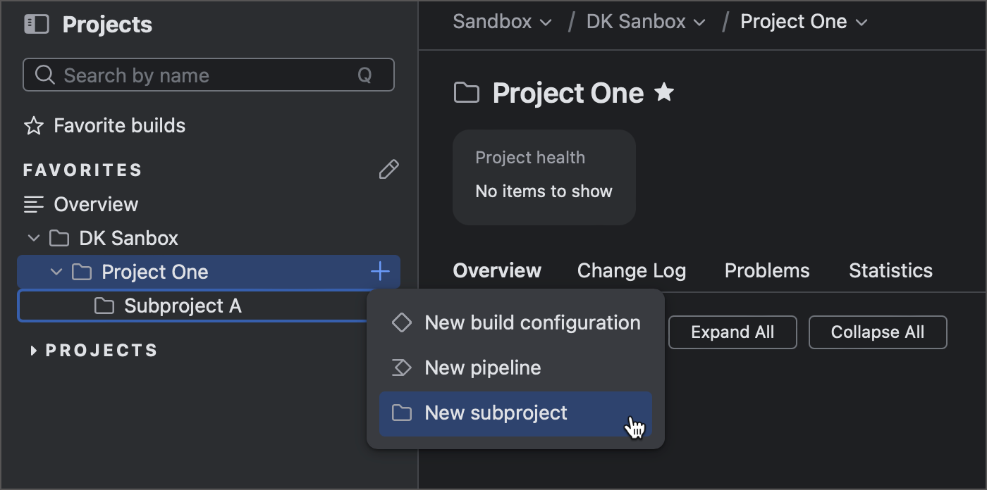 Creating and Editing Projects | TeamCity On-Premises Documentation