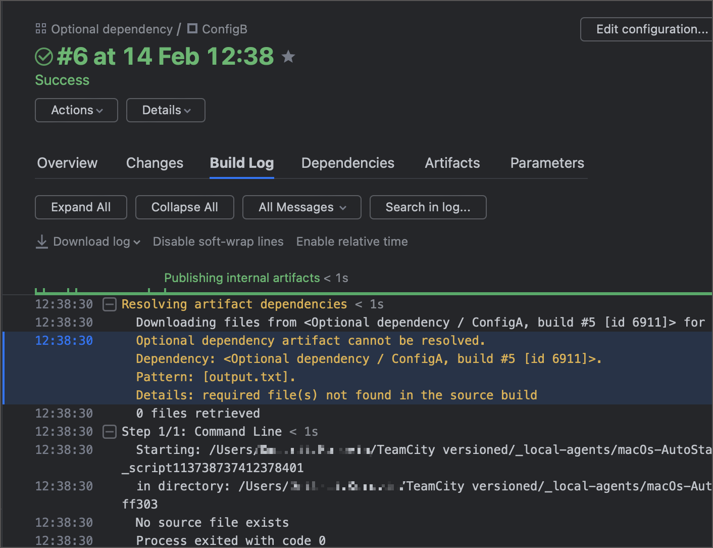 Artifact Dependencies | TeamCity On-Premises Documentation