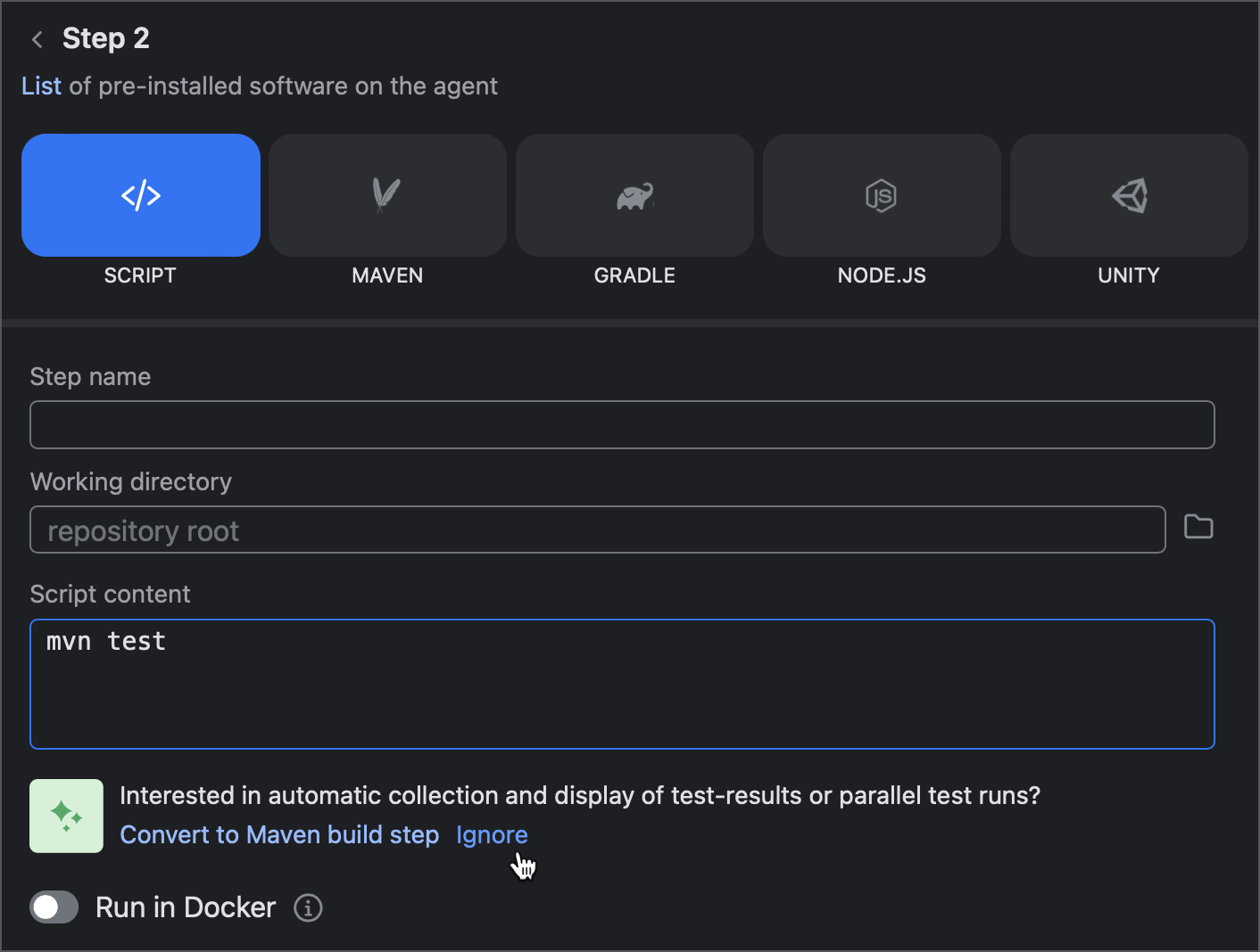 Create a Single-Job Pipeline | TeamCity Pipelines Documentation