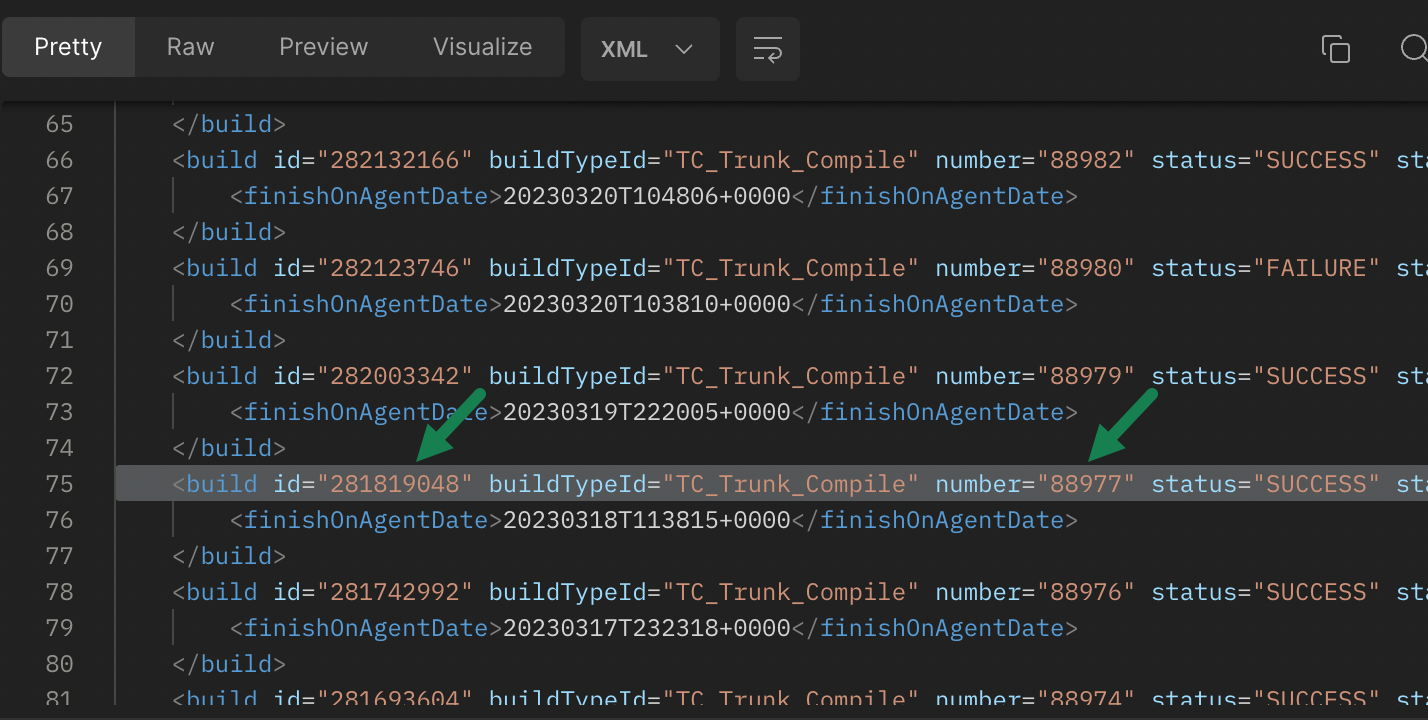 REST API Locators | TeamCity REST API Reference Documentation