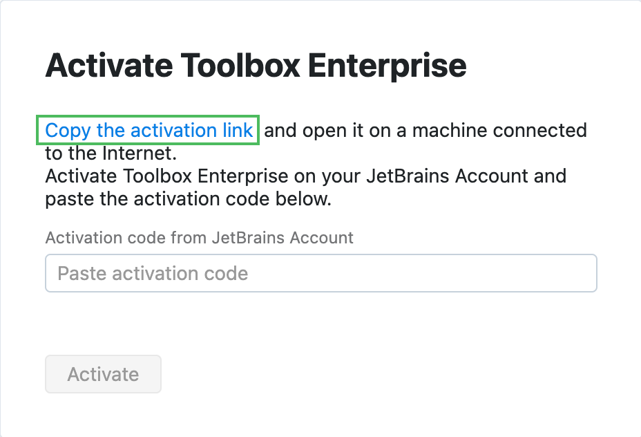 Activate Toolbox Enterprise | Toolbox Enterprise Documentation