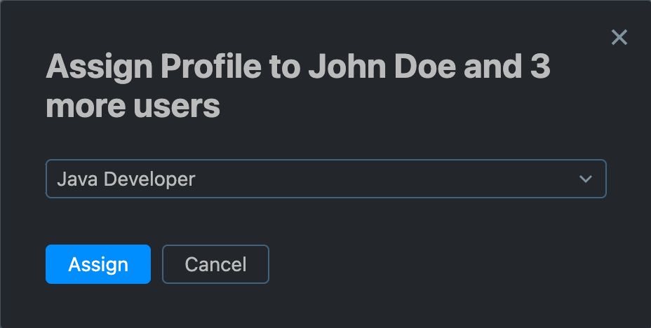 Assign profiles | Toolbox Enterprise Documentation