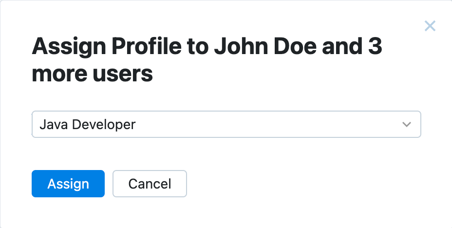 Assign profiles | Toolbox Enterprise