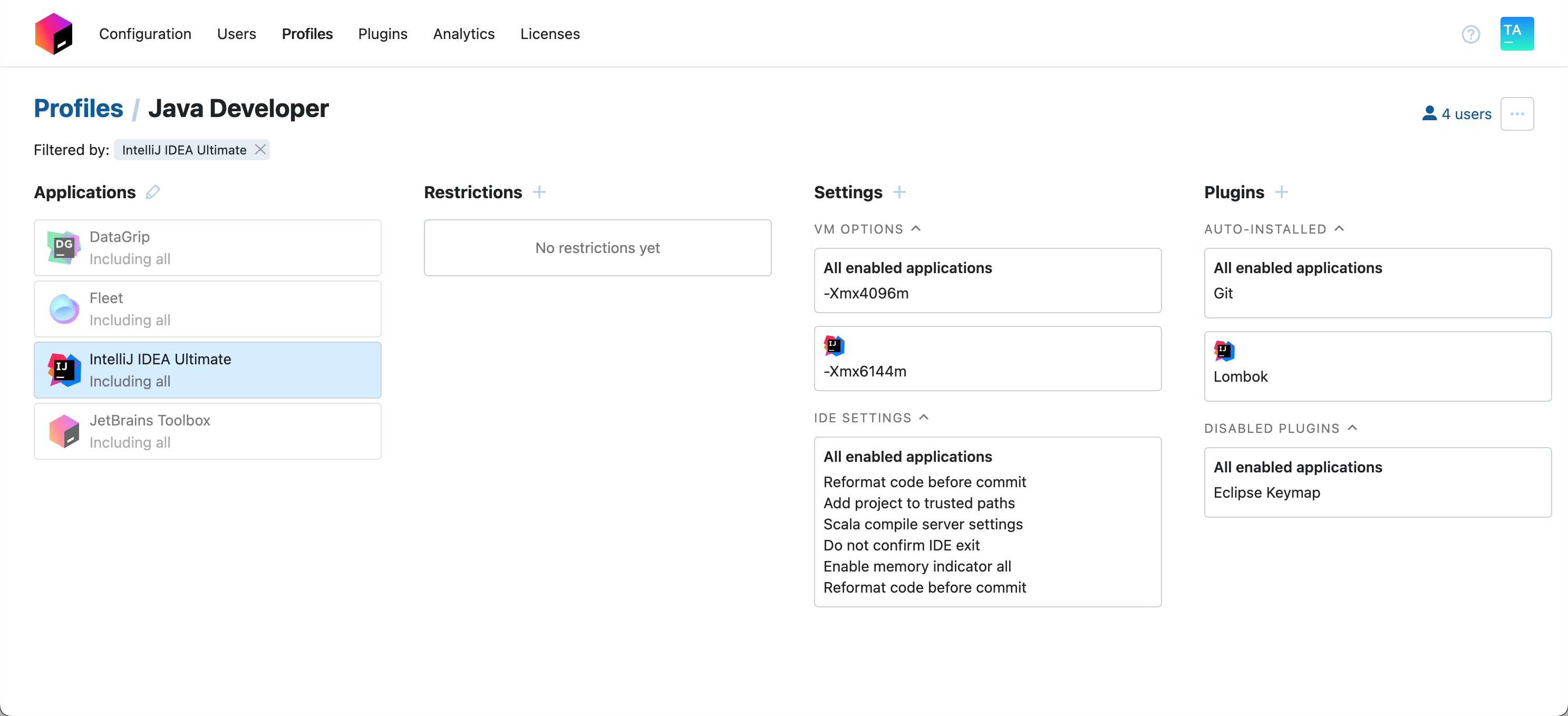 Profiles | Toolbox Enterprise