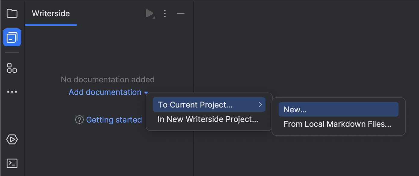 Getting started | Writerside Documentation