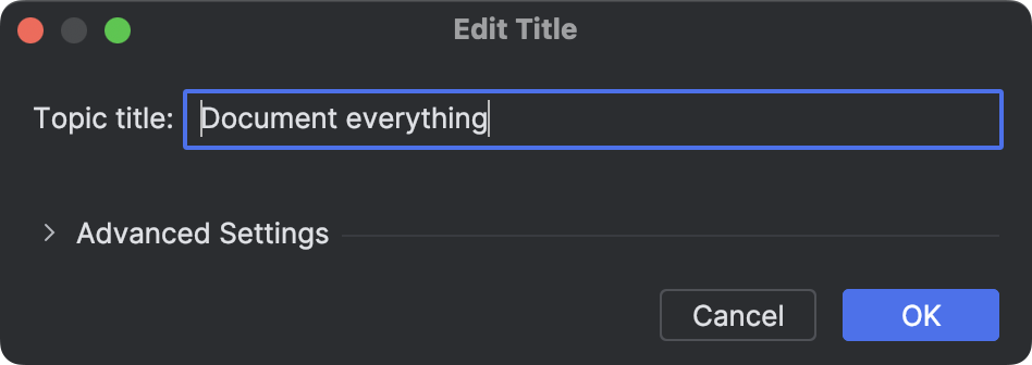 Topics | Writerside Documentation