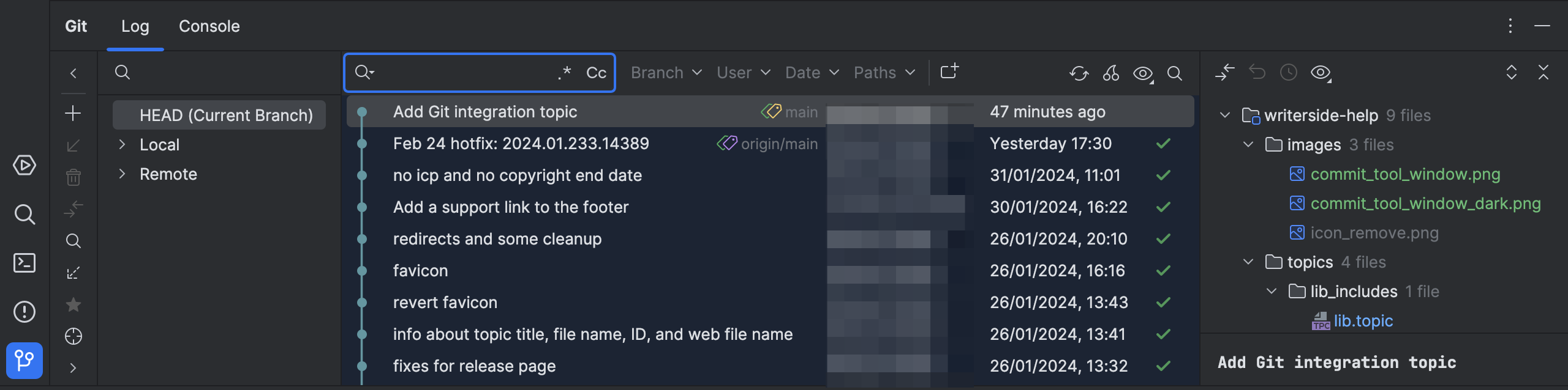 Git integration | Writerside Documentation