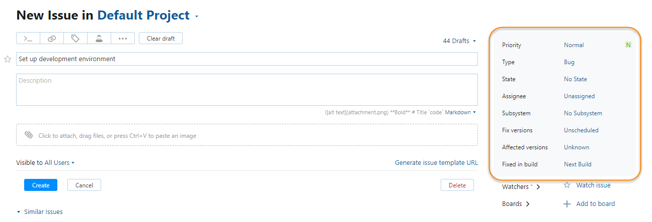 Default Custom Fields | YouTrack Server Documentation