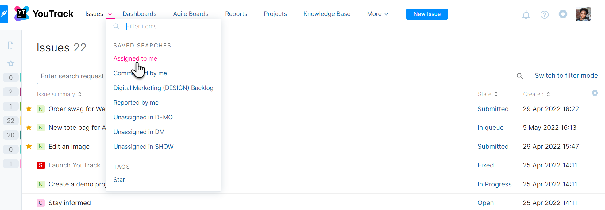 Sample Search Queries YouTrack Server Documentation