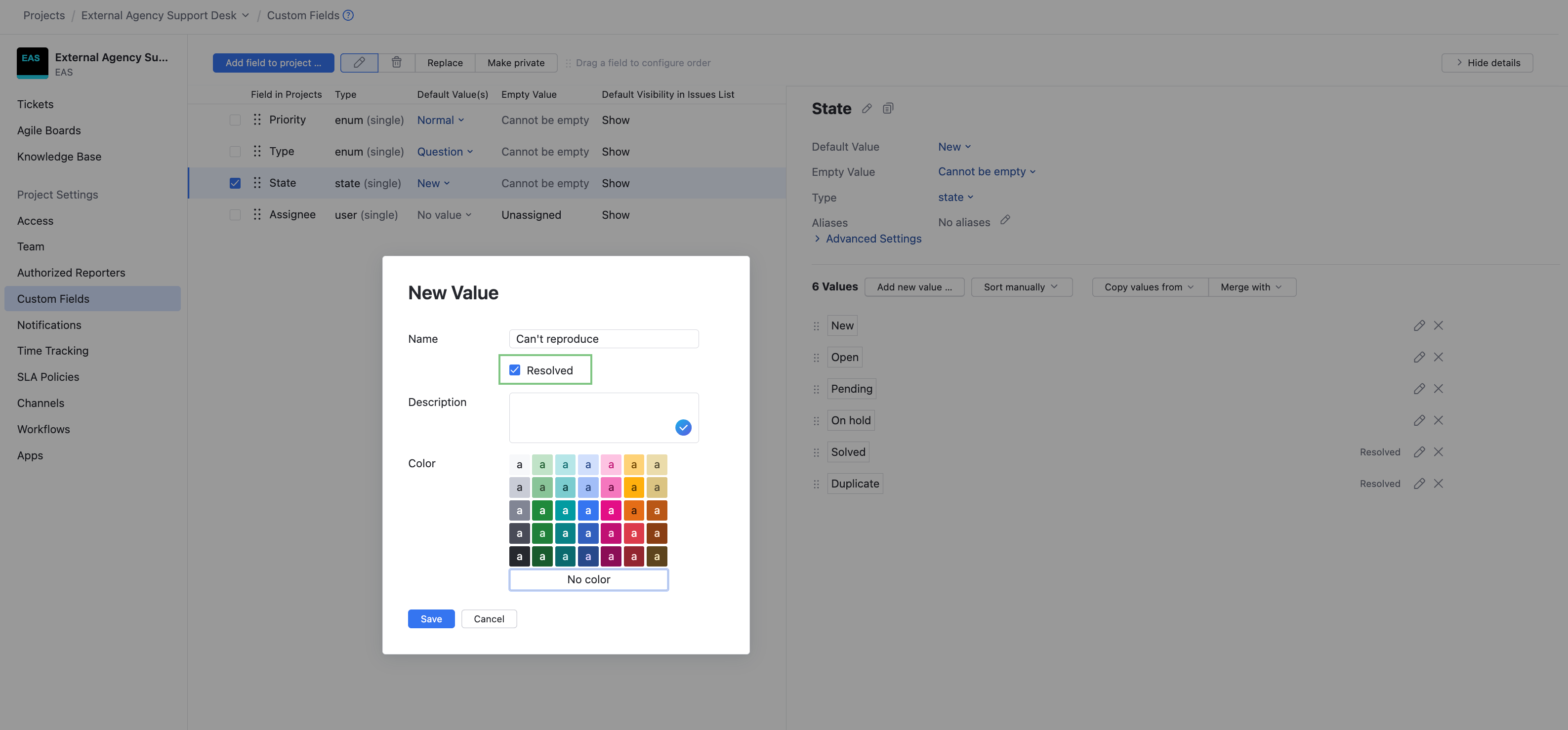 Manage a Ticket | YouTrack Server Documentation