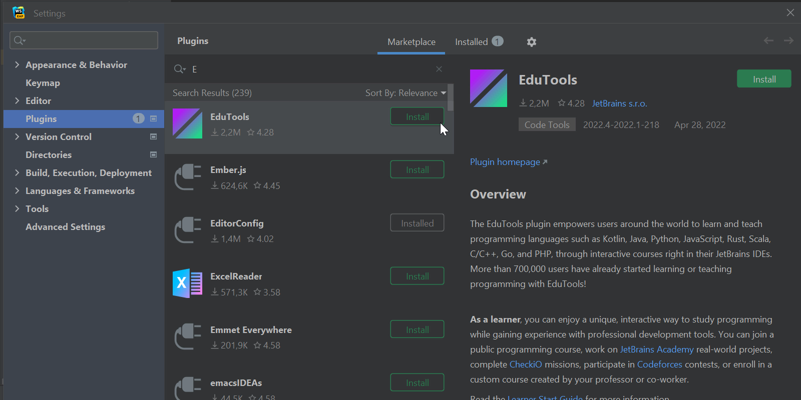 Create JavaScript Courses Inside WebStorm With EduTools | The WebStorm Blog