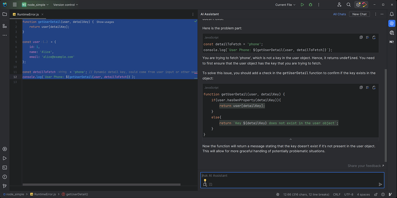 JetBrains AI Assistant for JavaScript Developers – WebStorm | The ...