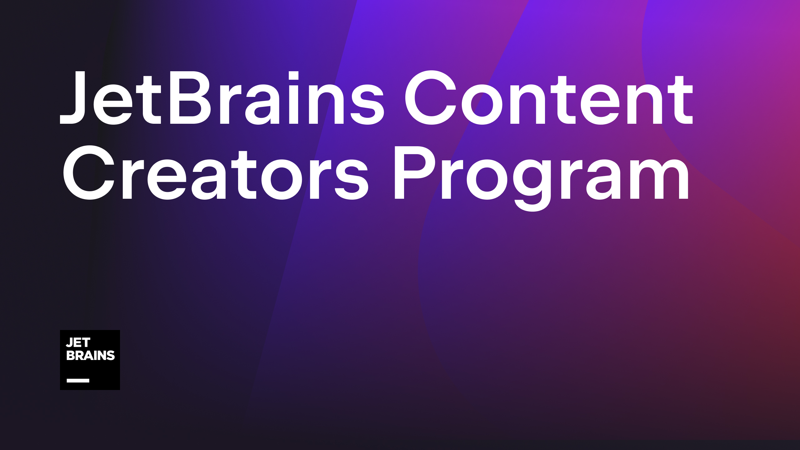 JetBrains Content Creators Program